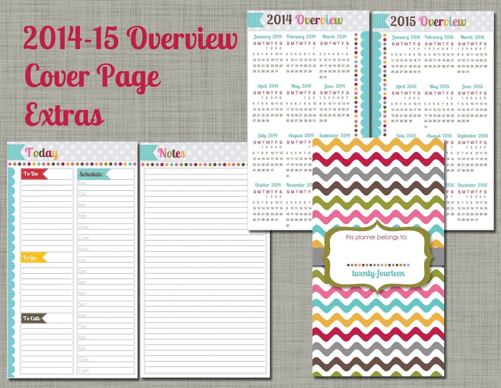 The Polka Dot Posie: NEW X-Small Personal Size Planner Pages for Your ...