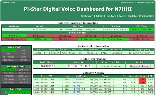 PI-Star Hotspot Interface: Pi-star color hex code for the dashboard