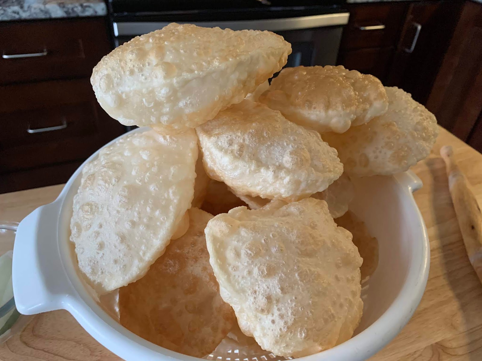 Life Without Alu?: Luchi – Deep Fried Puffed Bread