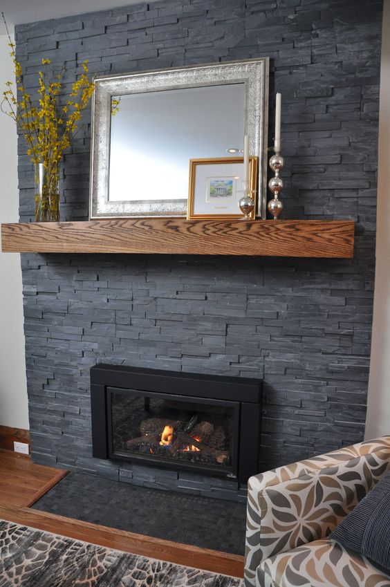 Moody Black Fireplace To Keep You Warm / Home Decor & Weddings