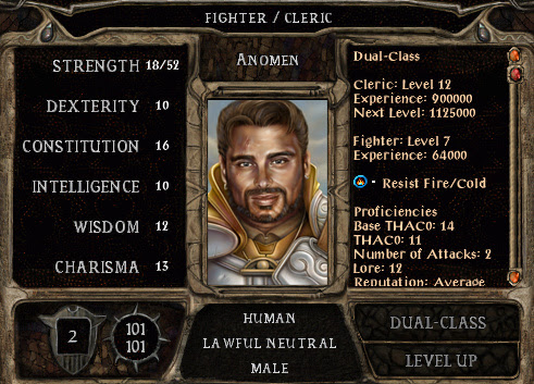 Best cRPGs: Anomen Delryn, Baldur's Gate 2 BG2 Companion