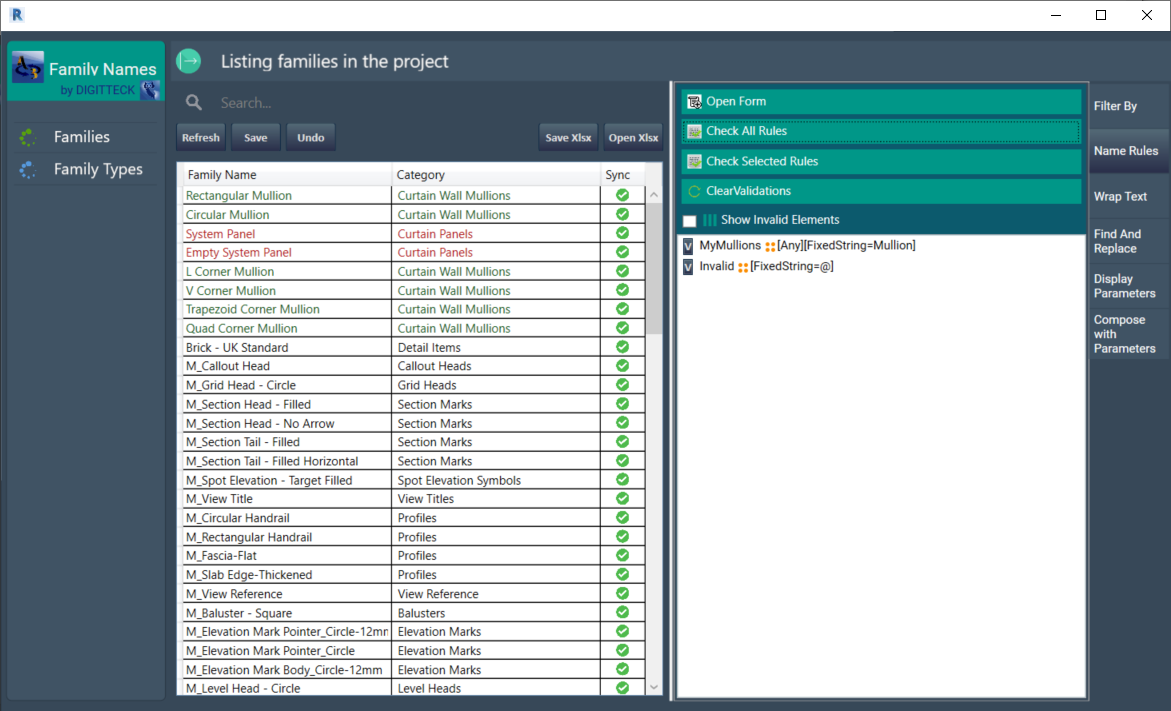 Revit Add-Ons: Family Names v2.0