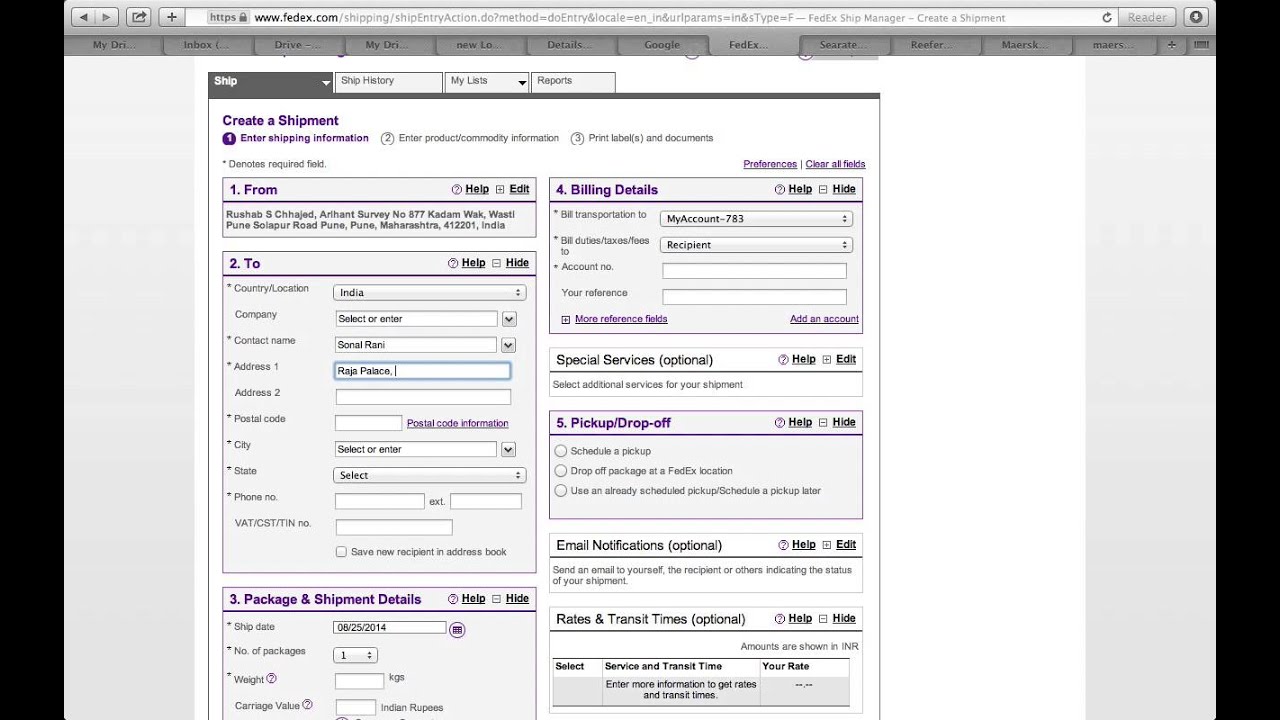 Fedex Air Waybill Download - Invoice Template