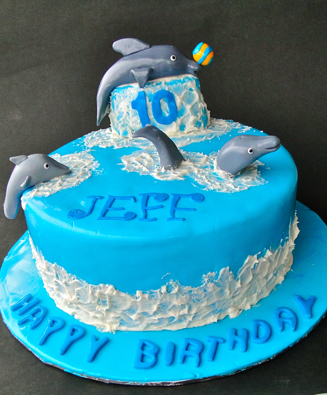 Baking Maniac: Gluten Free & Eggless Dolphin Themed Cake :)