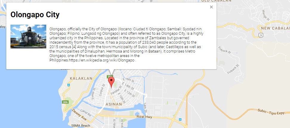 Google Map with marker and info window using JavaScript | Tutorial101