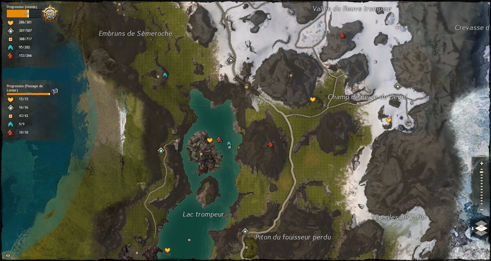 Découvre Guild Wars II: Cartographie Passage de Lornar - Zone 25 à 40