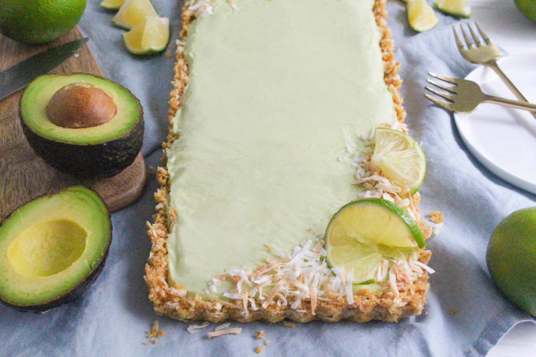 Kylee's Kitchen: Lime and Coconut Avocado Tart