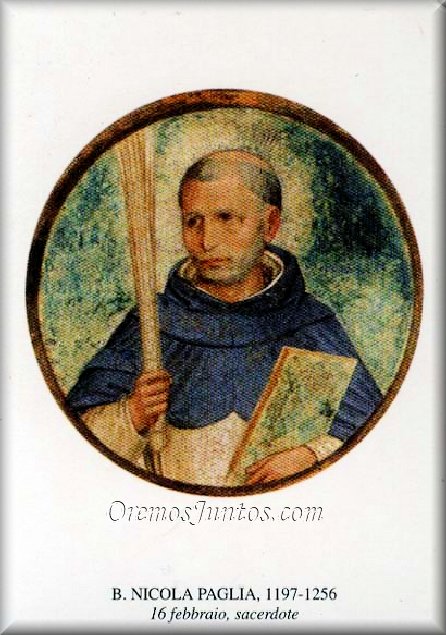 Vidas Santas: Beato Nicolás Paglia, Presbítero Dominico