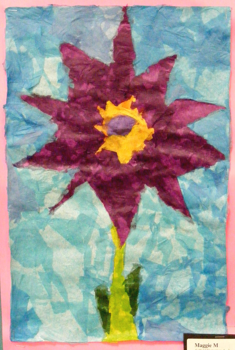 Suffield Elementary Art Blog!: Georgia O'Keeffe Inspired Tissue Paper ...