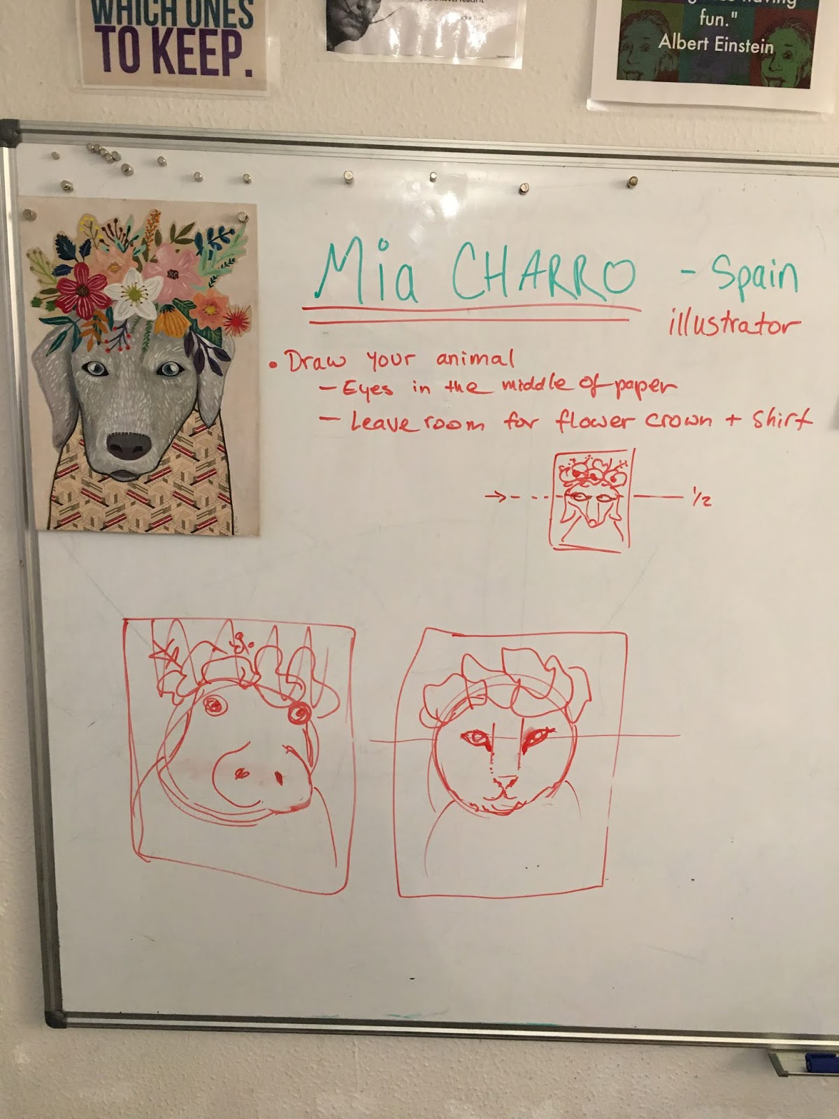 Art Room Britt: Mia Charro Animals with Floral Crown