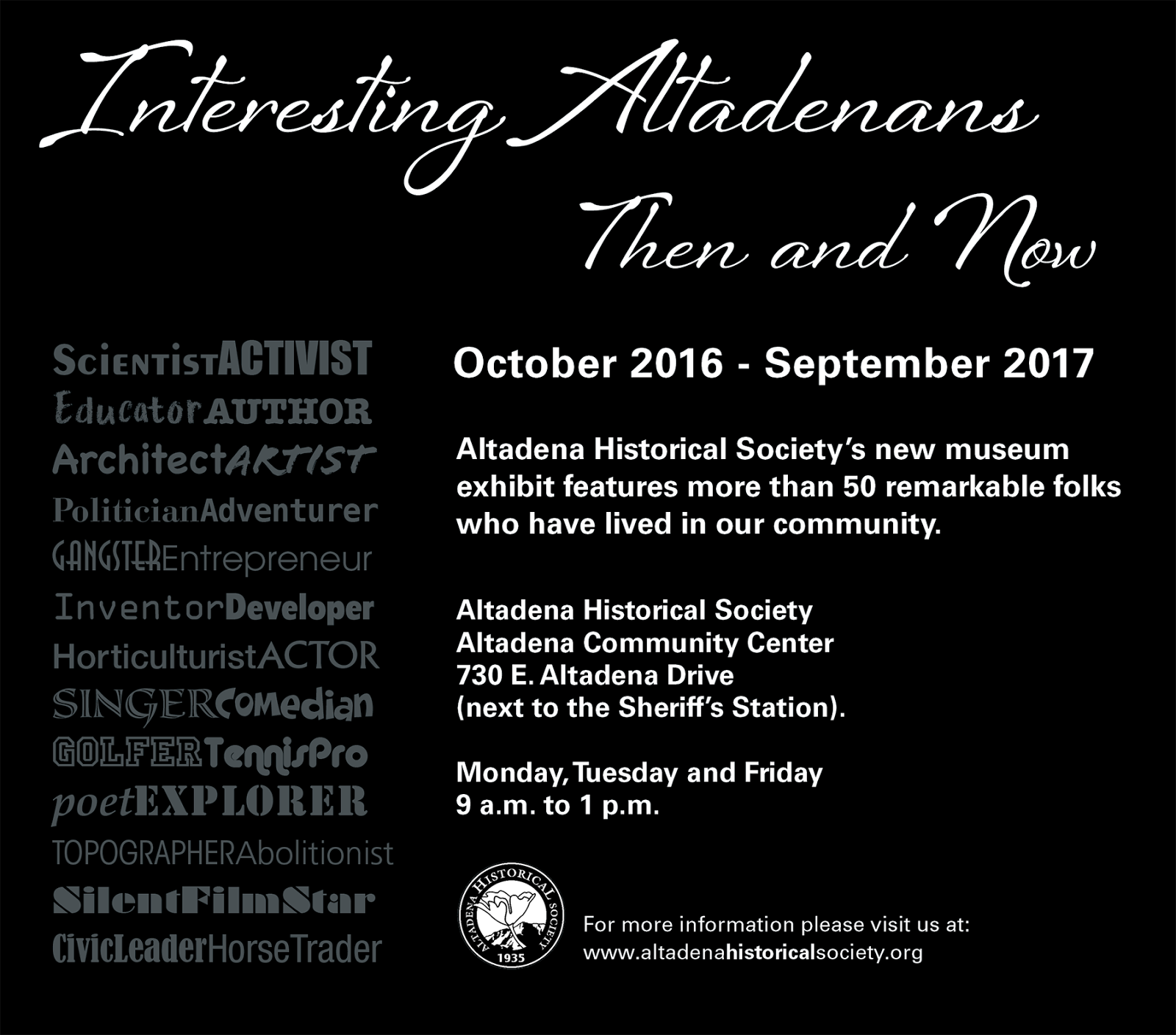 Exhibit at AHS Showcases 51 Accomplished Altadena Residents – Altadena ...