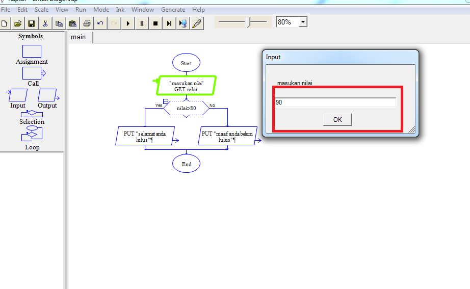 MEMBUAT FLOWCHART MENGGUNAKAN RAPTOR(CONTOH FLOWCHART PEMILIHAN ...