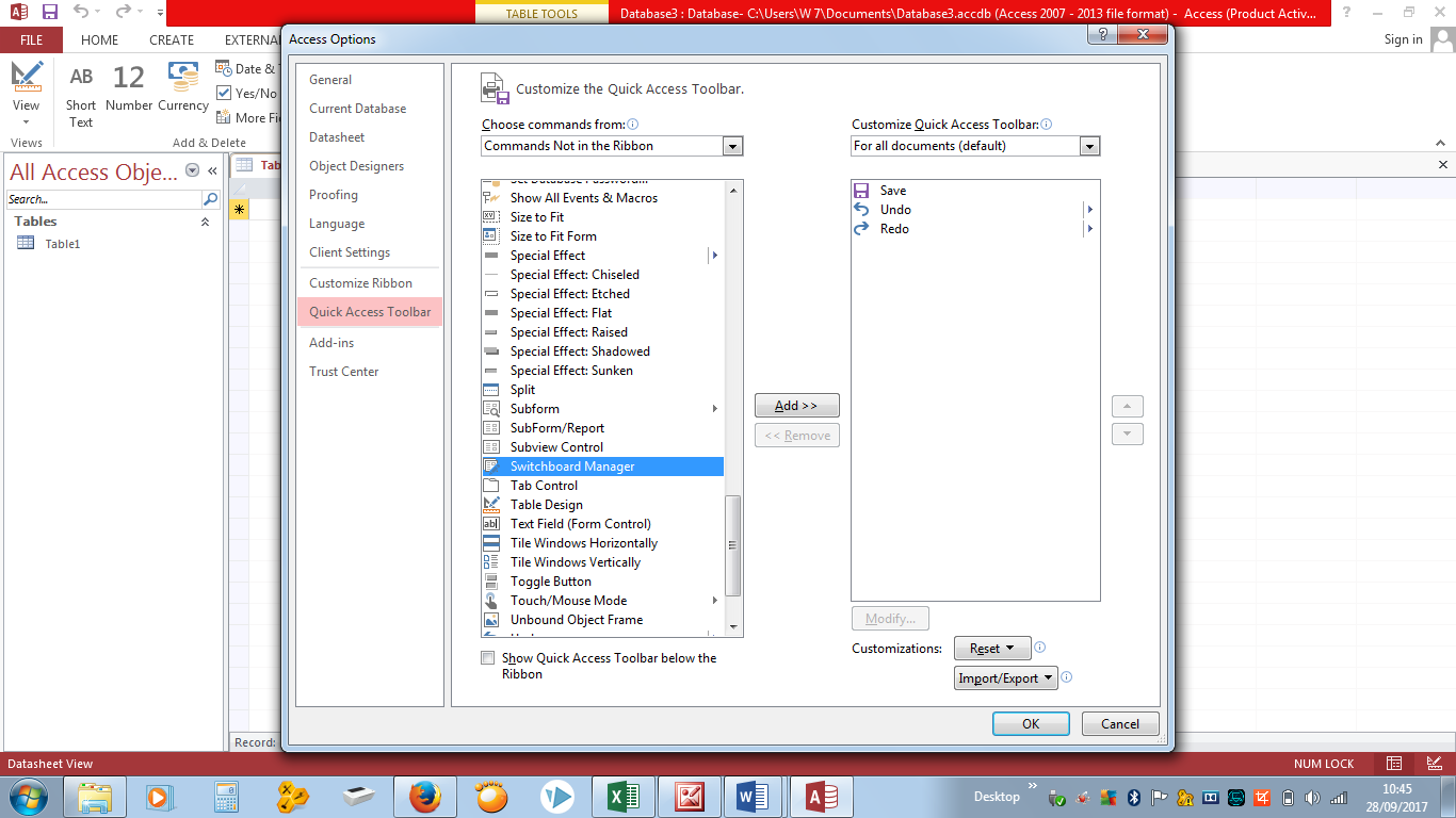 Ms Access Switchboard Manager