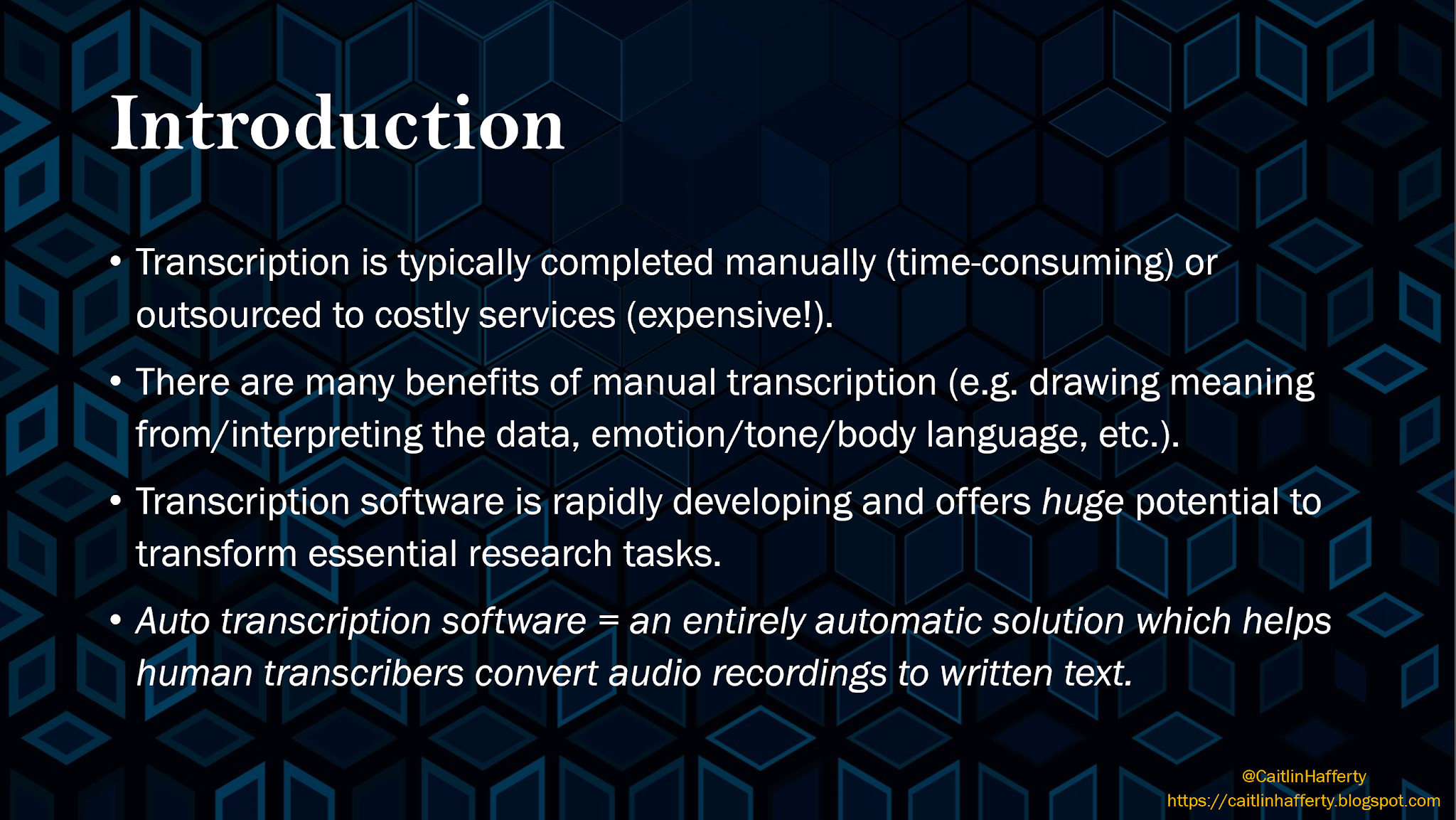 Automated transcription for research: what is it and why it's useful