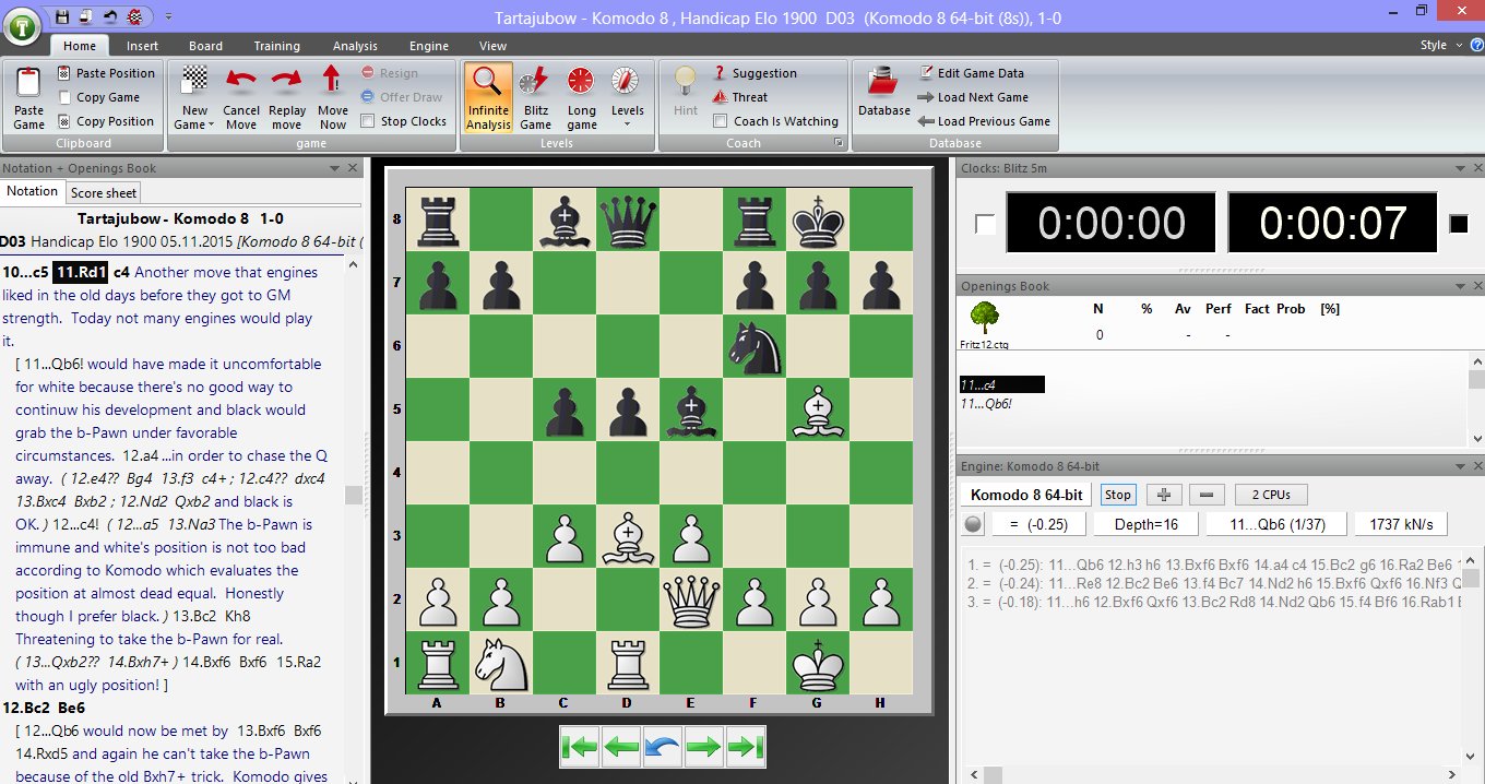 Tartajubow On Chess II: Fritz 15 Soon To Be Released