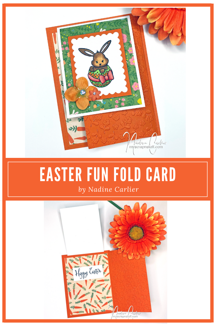 Fun Fold Easter Card ~ Nadine Carlier