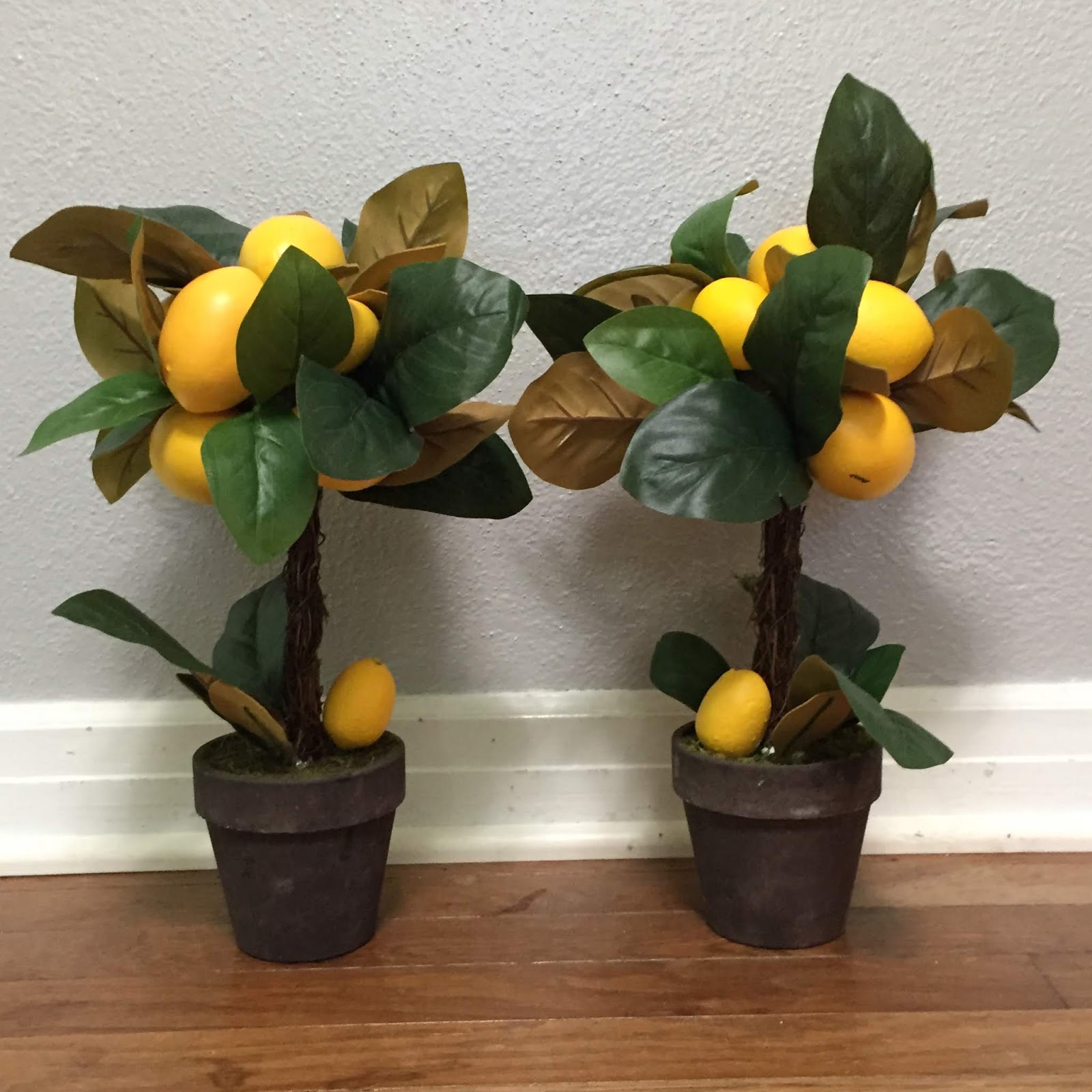 Polka-Dotty Place: DIY Lemon Topiaries