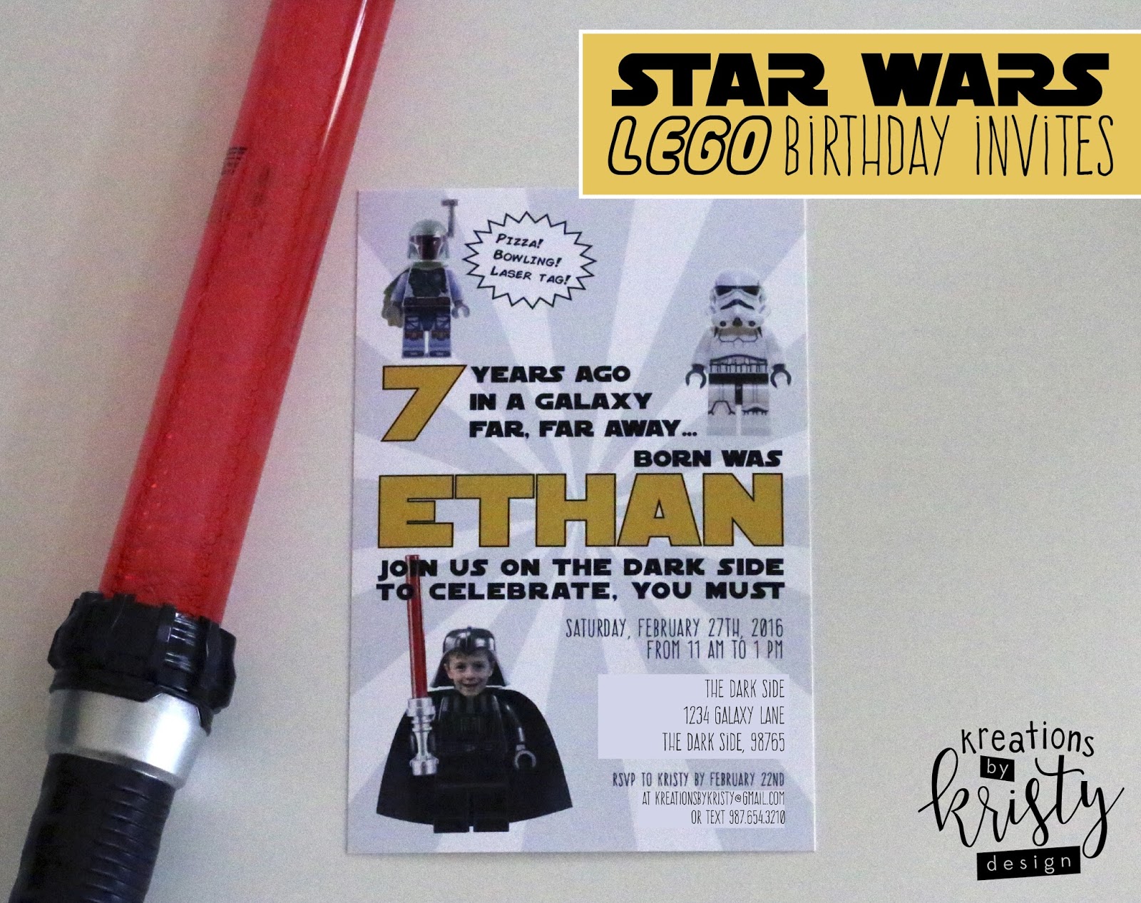 Lego Star Wars Invitation