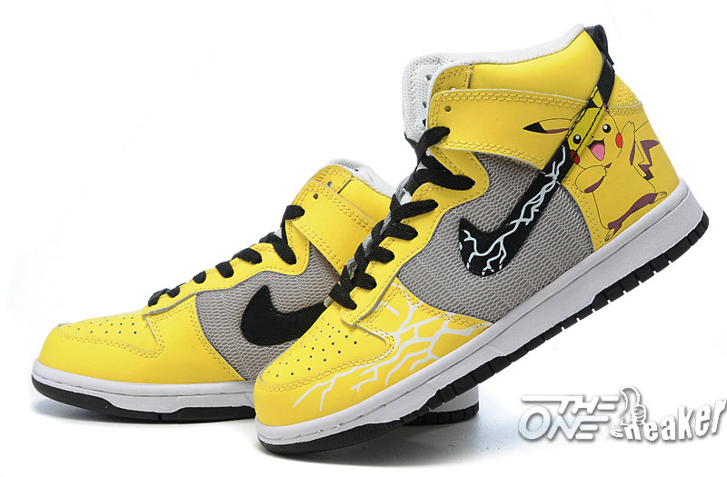 The One Sneaker Blog: New Pokemon Pikachu Nike Dunk Custom Sneakers