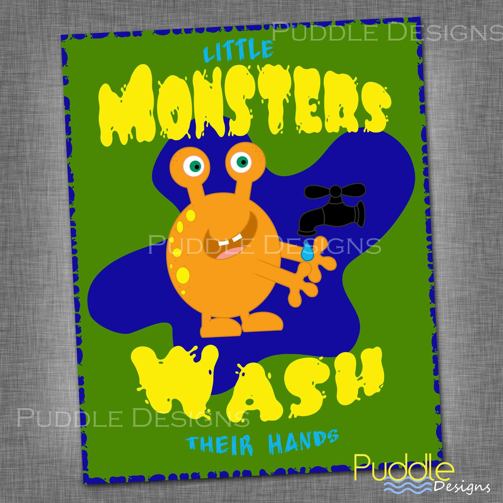 Puddle Designs: Monster Boy Bathroom