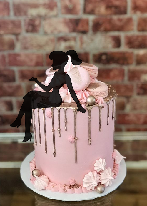 Lady cake topper