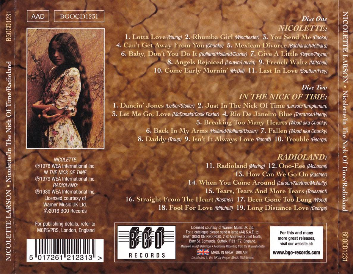 Classic Rock Covers Database: Nicolette Larson - Nicolette (1978)