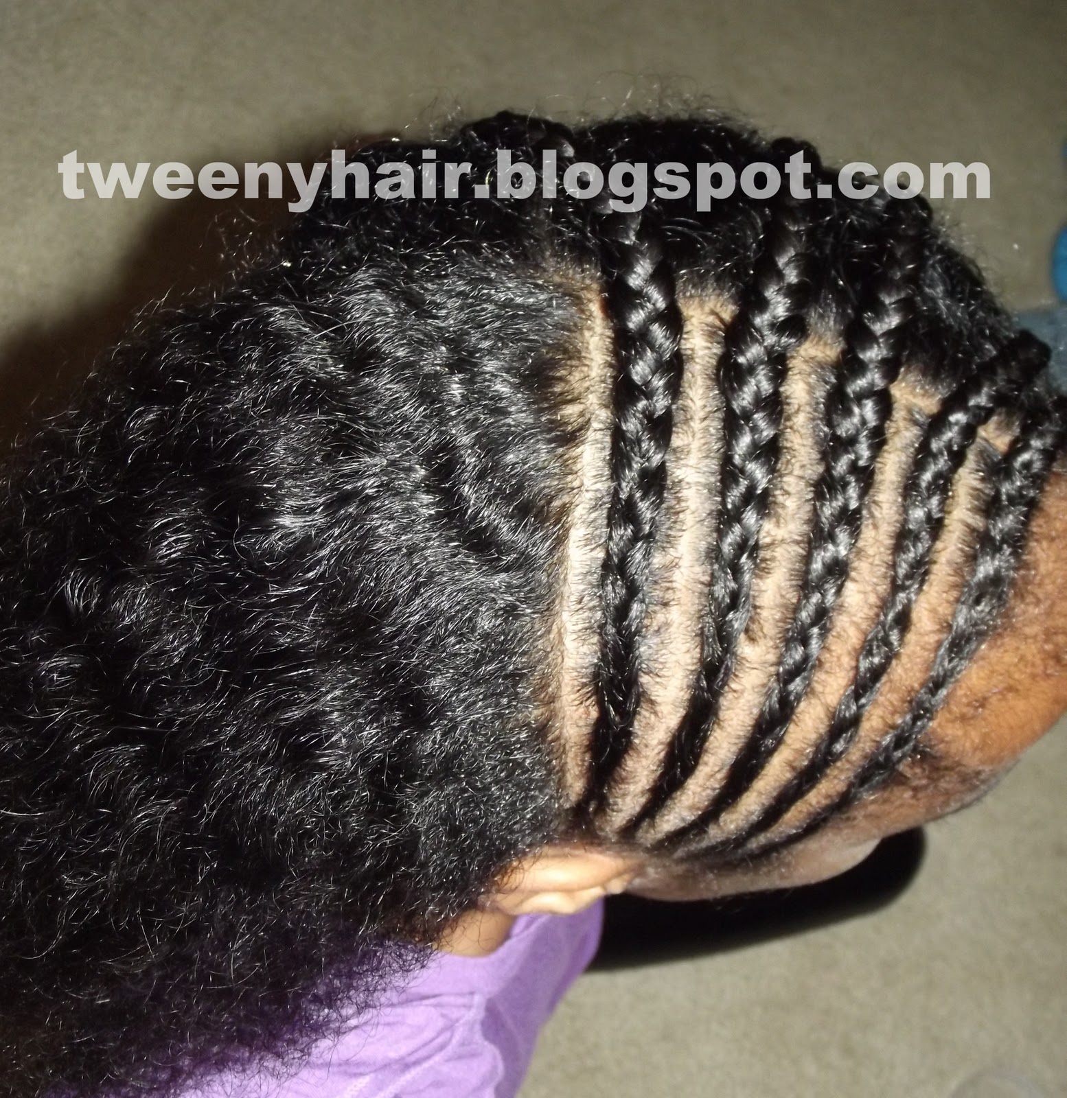 Tweeny Hair: Side Cornrows and Medium Box Braids
