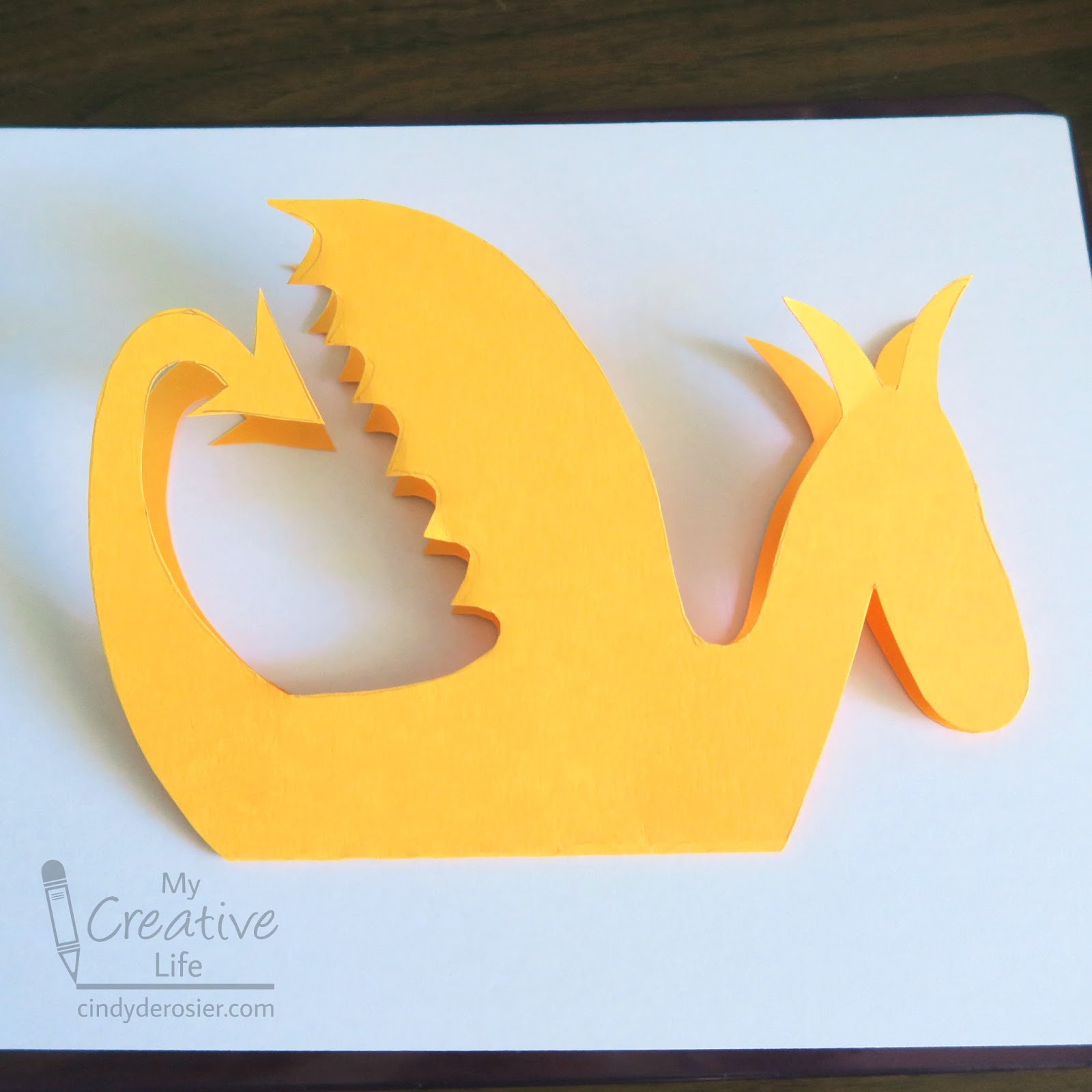 Cindy deRosier: My Creative Life: Construction Paper Dragon