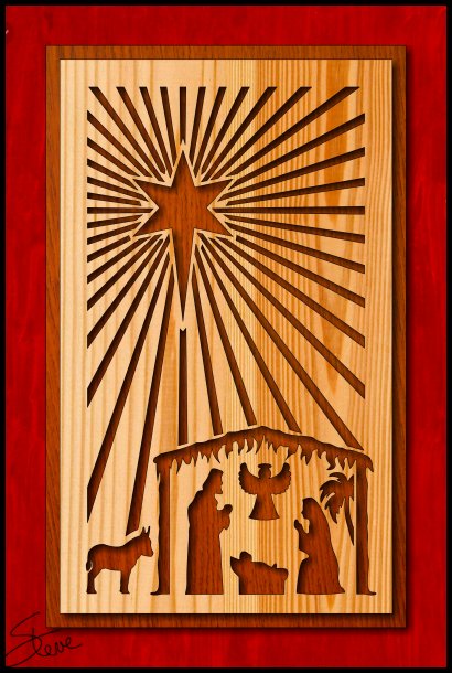 Scrollsaw Workshop: Nativity Wall Art Scroll Saw Pattern.
