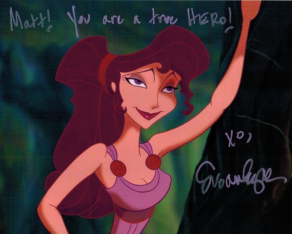 Mattsletters: Ms. Susan Egan Actress (Disney Hercules)