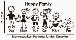 Stiker Family: Sticker Happy Family Karakter Keluarga stiker cutting