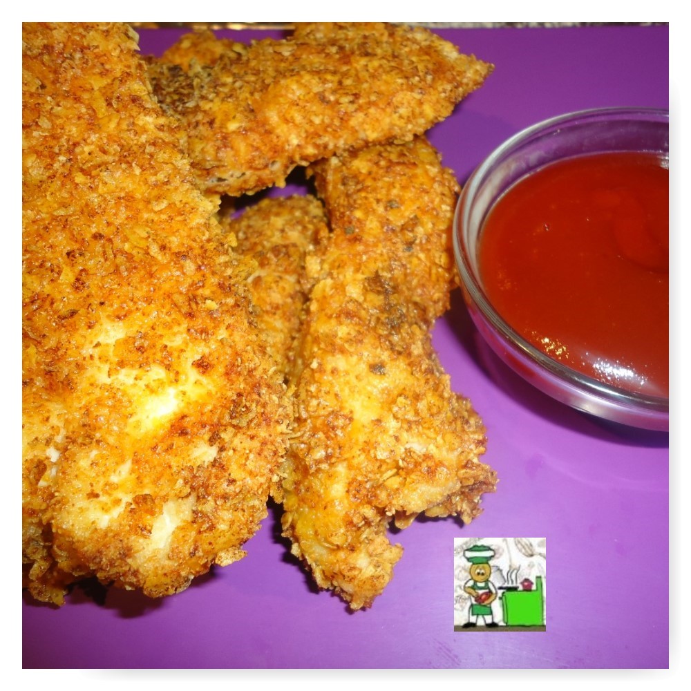 Pollo rebozado crujiente