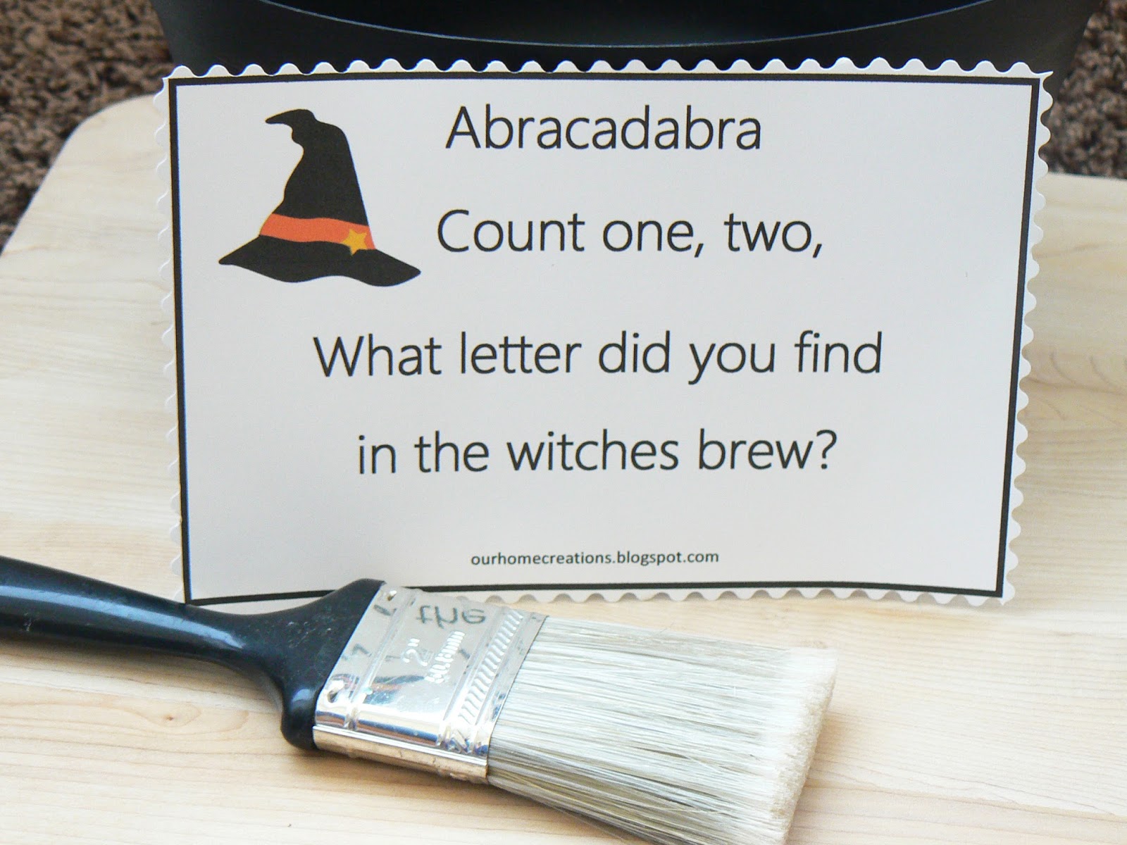 ourhomecreations: Halloween themed letter recognition game