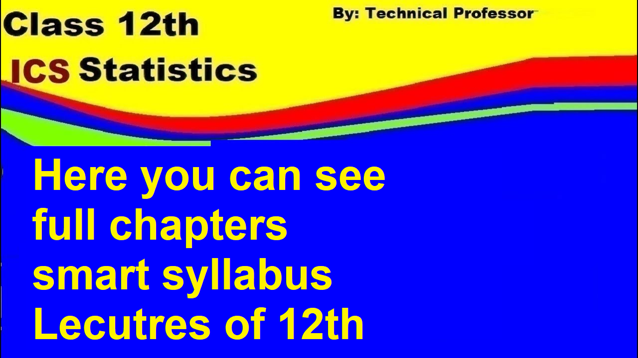 12th Class statistics Complete book smart syllabus lectures, All ALP ...