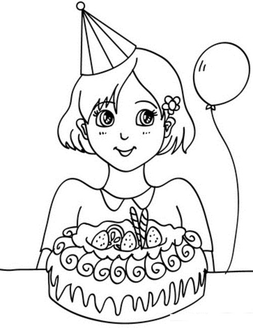 Girl Birthday Coloring Pages For Kids >> Disney Coloring Pages