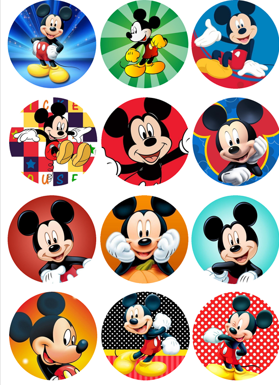 Kits imprimibles gratis : Toppers mickey mouse