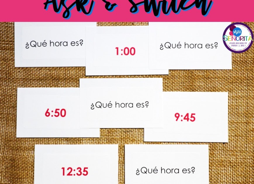 Ask & Switch - A Speaking Activity | Miss Señorita