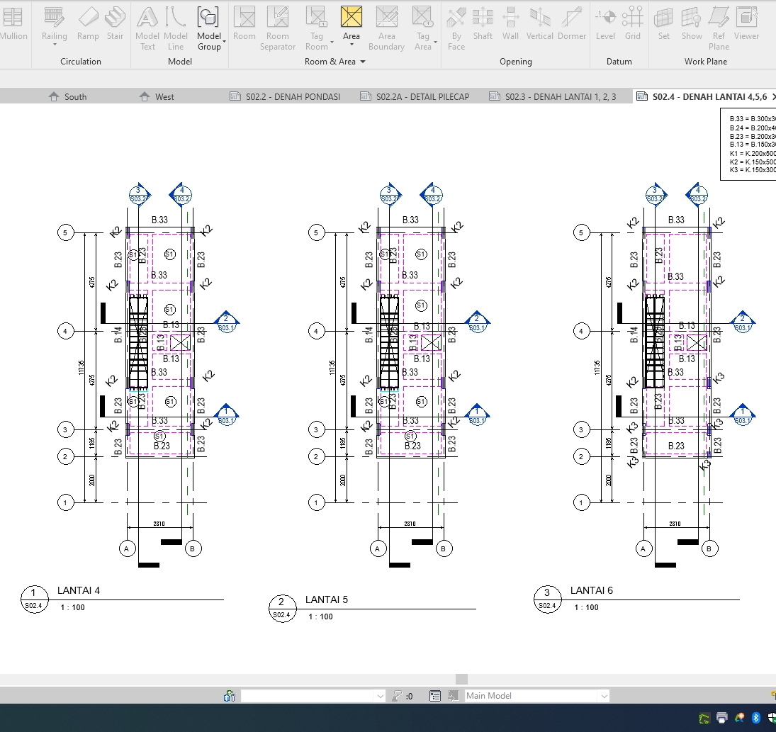 Contoh Project Revit Ruko | Walidin - Revit Projects