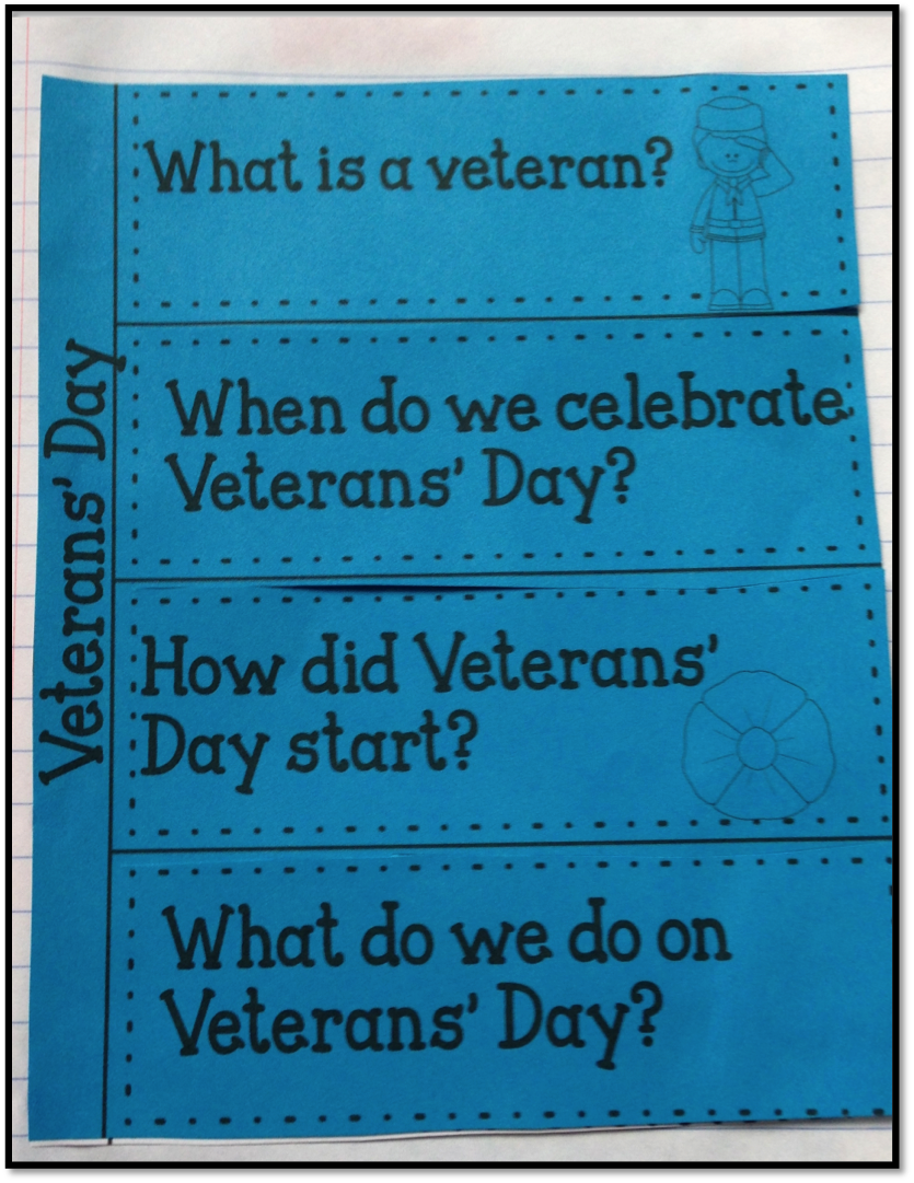 Veterans Day in the Classroom - Glitter in Third