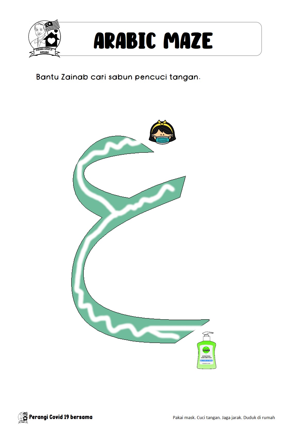 Arabic and Islamic Mazes yang bertemakan Perangi Covid 19 Bersama ...