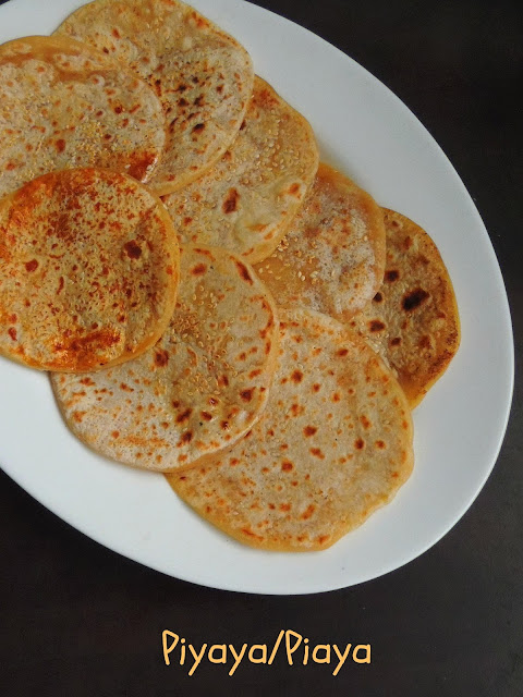 Priya's Versatile Recipes: Piyaya/Piaya/Muscovado Flatbreads