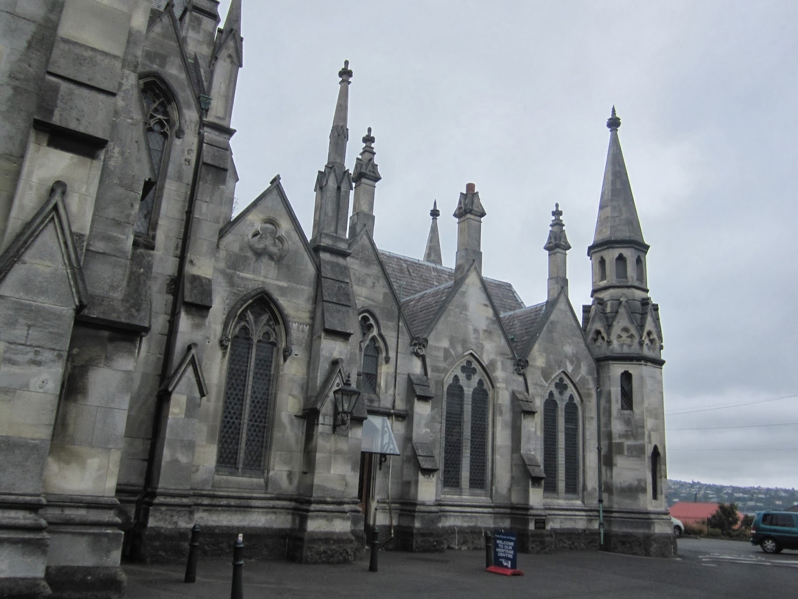 : Dunedin - First Church, St. Paul's Cathedral, Dunedin Railway Station ...