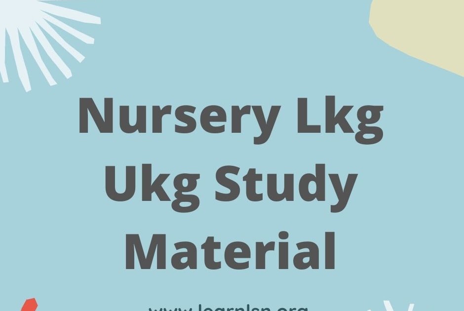 √ Nursery Lkg Ukg Study Material Hindi Me - Learn Lesson