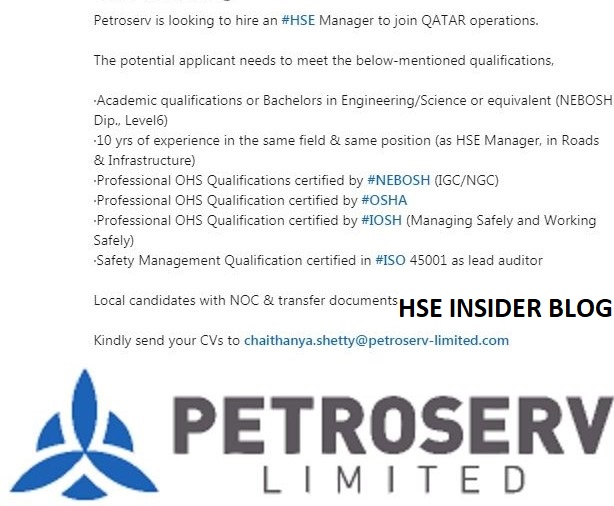 HSE Insider : ( 13 ) - HSE/EHS/SAFETY JOB VACANCIES/OPPORTUNITIES ...