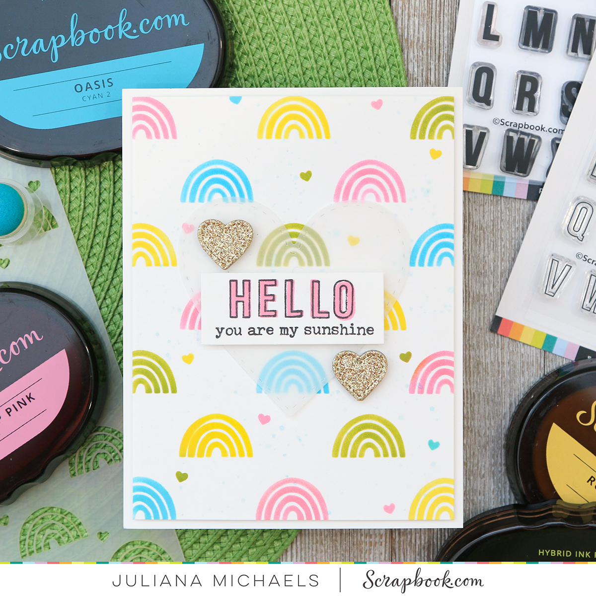 Multi-colored Stenciled Background - 17turtles Juliana Michaels