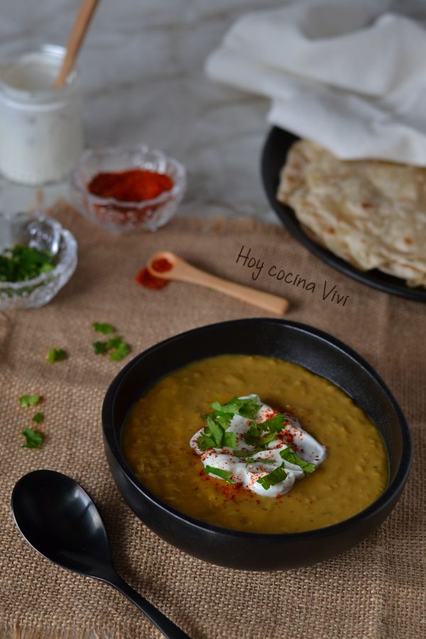 Hoy cocina Vivi: Coconut dhal con chapati