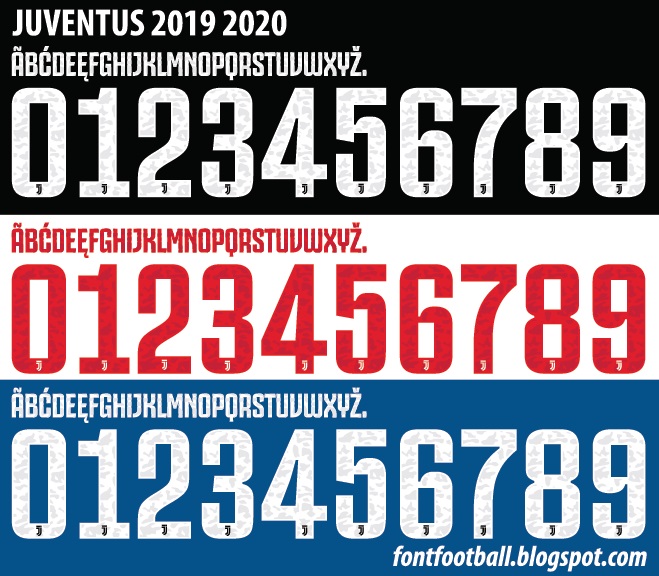 FONT FOOTBALL: Font Vector Juventus 2019 2020 kit