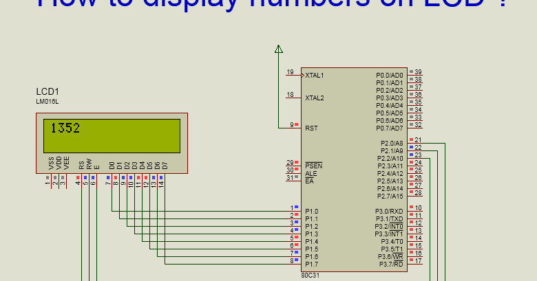 how to display numbers on lcd?