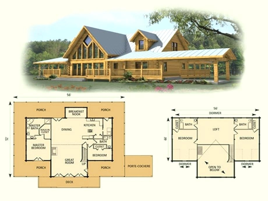 4 Bedroom Log Cabin Floor Plan ~ Log Home Kits, Log Home Plans, Buy Log ...