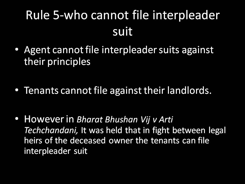 Civil Procedure Code - Interpleader Suit (Order 35, Section 88)